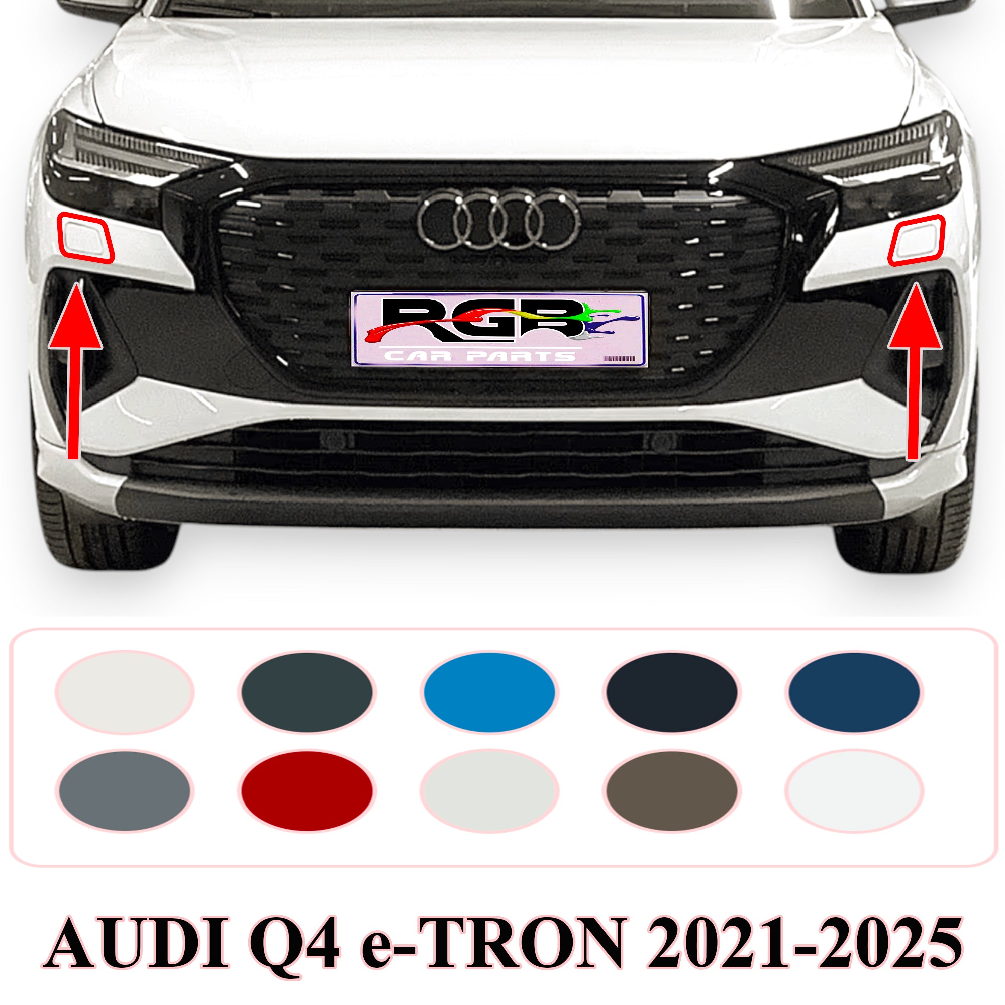 Audi Q4 e-Tron Painted Headlight Washer Cover For 2021-2025 89A955275 ...