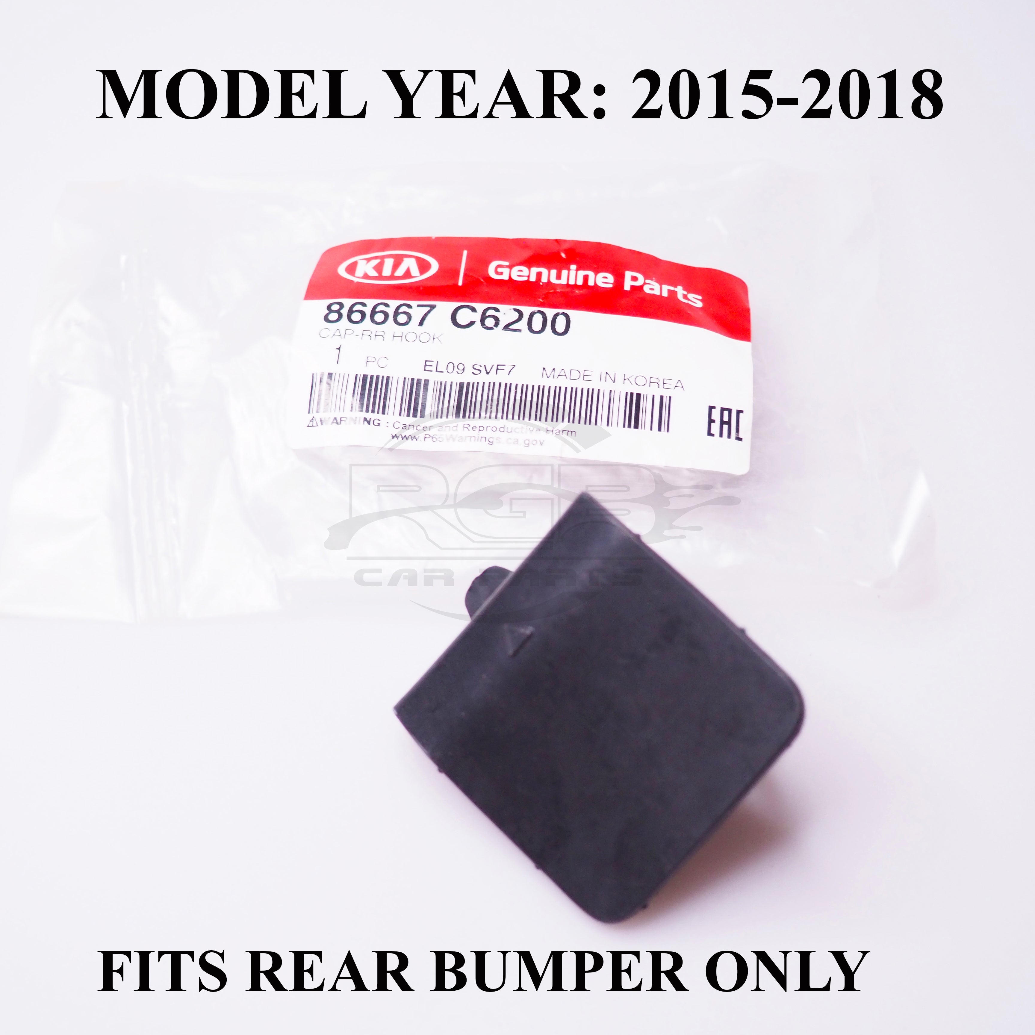 Kia Sorento UM Rear Bumper Tow Hook Cover For 15-18 OEM - RGB Car Parts ...